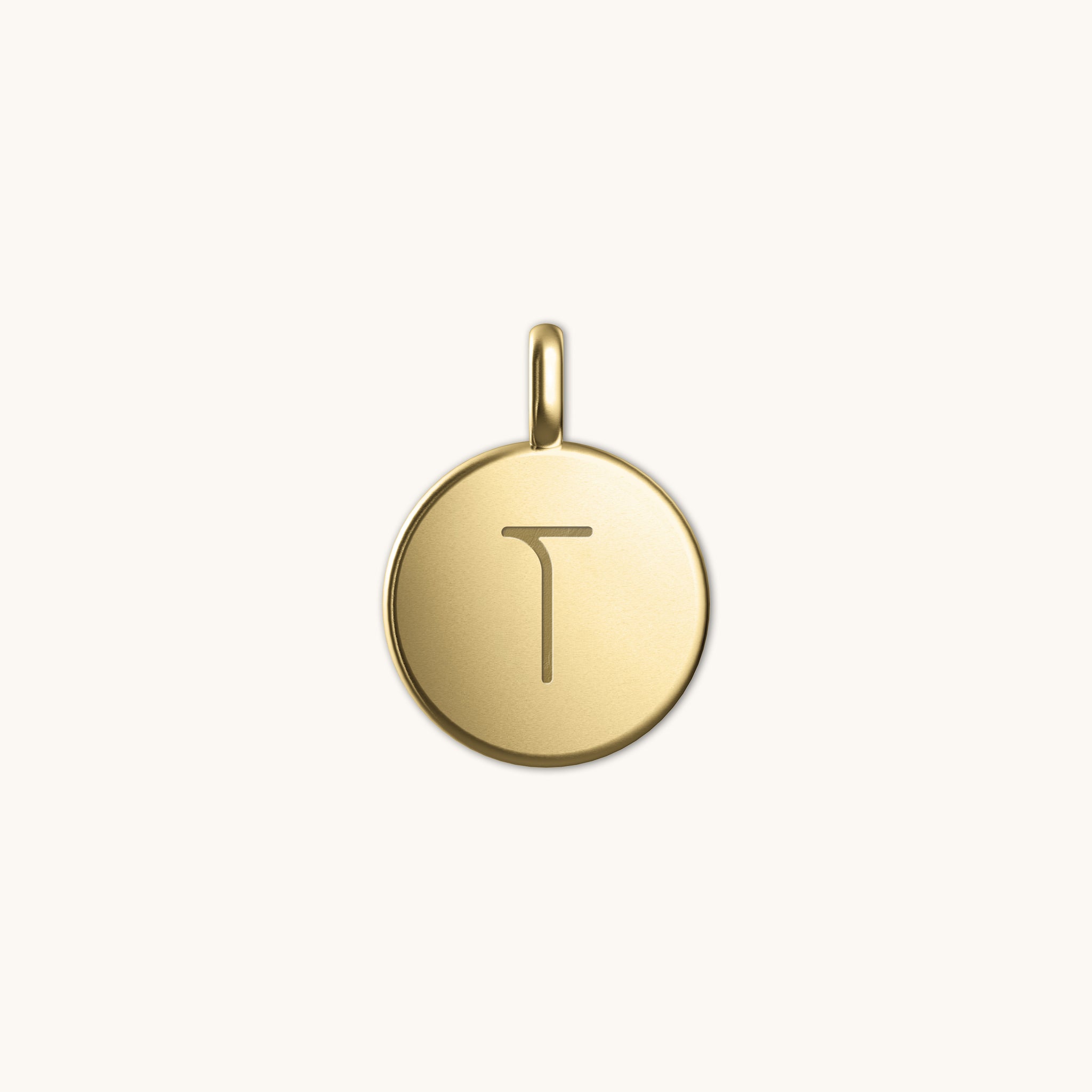 18-carat yellow gold T medal | Unisex jewelry made in France | Alt Paris