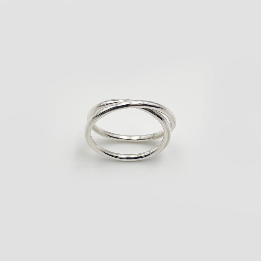 Bague spirale en argent 925 2.0 | Bague double anneau argent | Alt ...