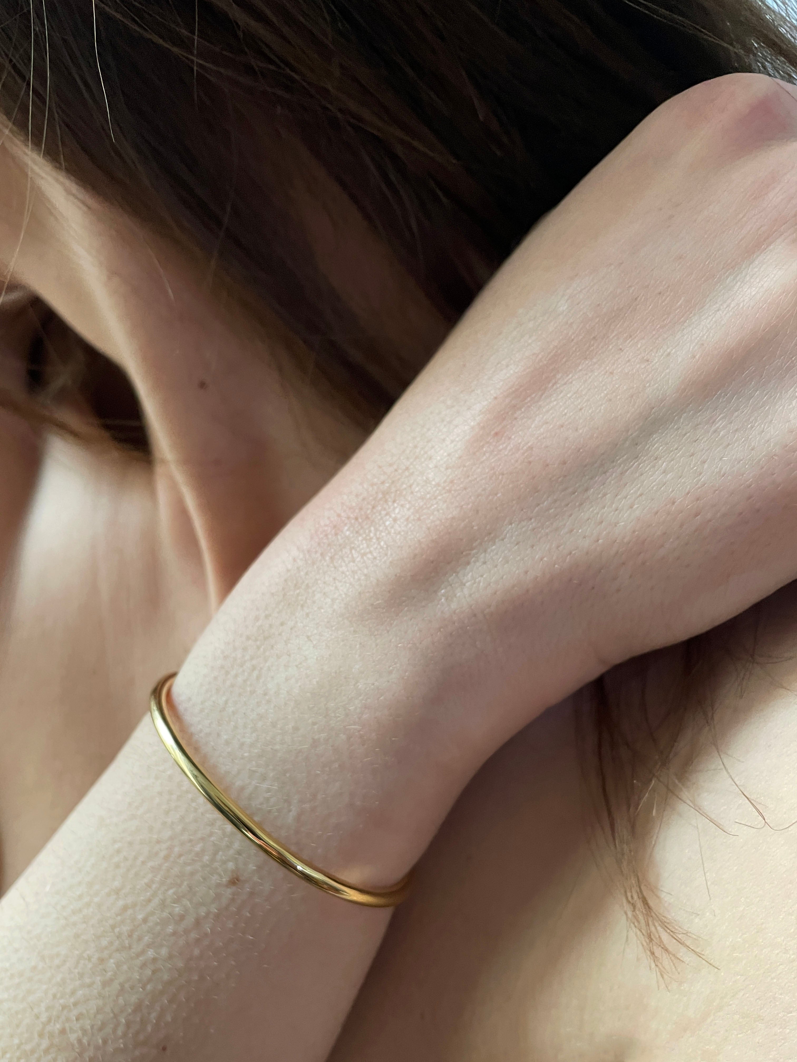 Jonc ouvert en or jaune 18 carats 3.0 | Fabriqué en France | Alt Paris ...